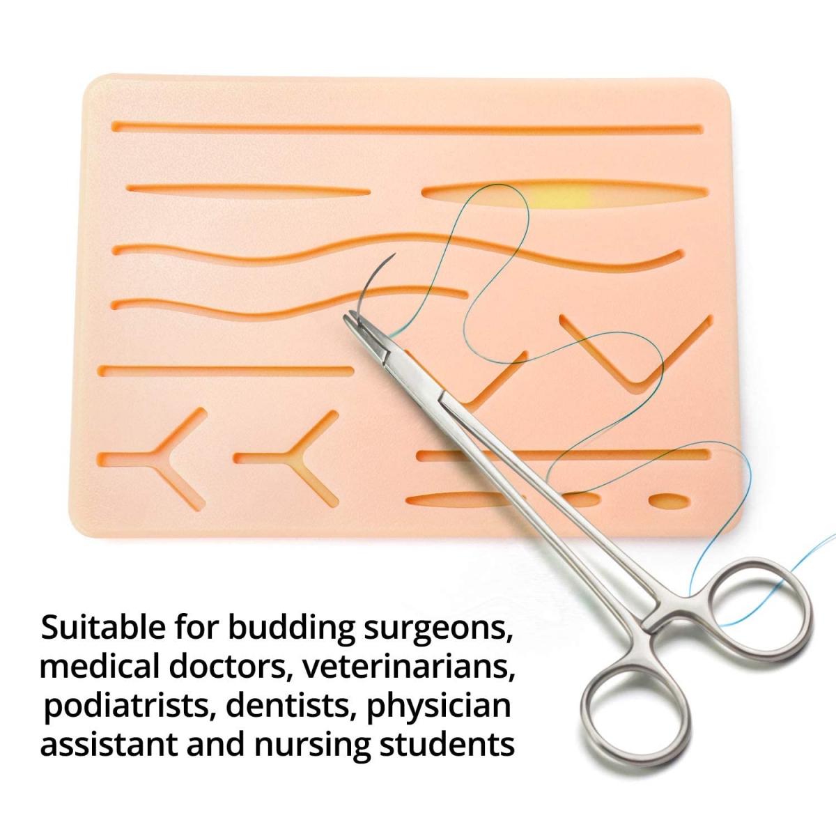Suturing Pad Large Size With 14 Pre Cut Wounds And 3 Mesh Layers